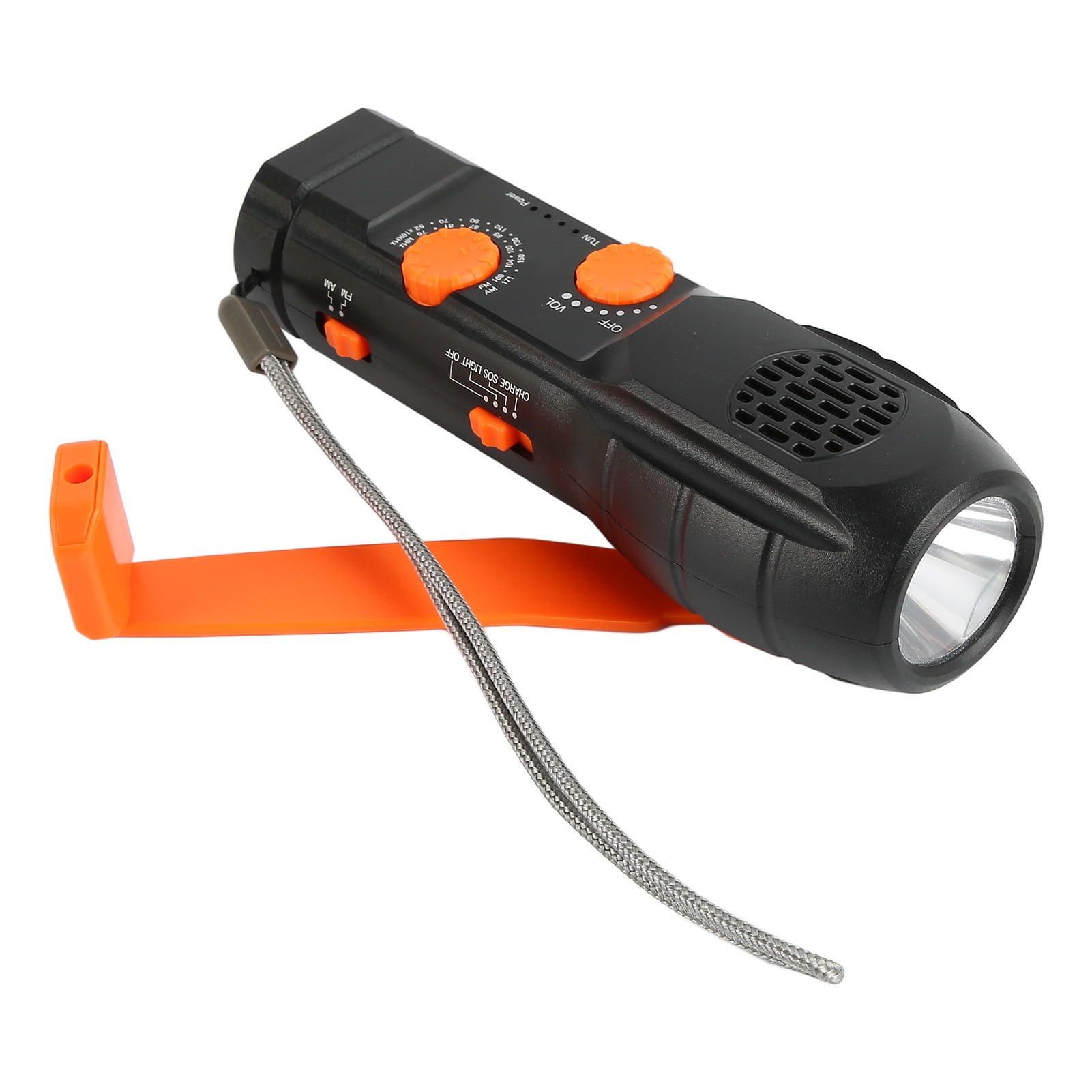 Linterna de emergencia Bling Bling con Radio AM FM carga USB alarma SOS ...