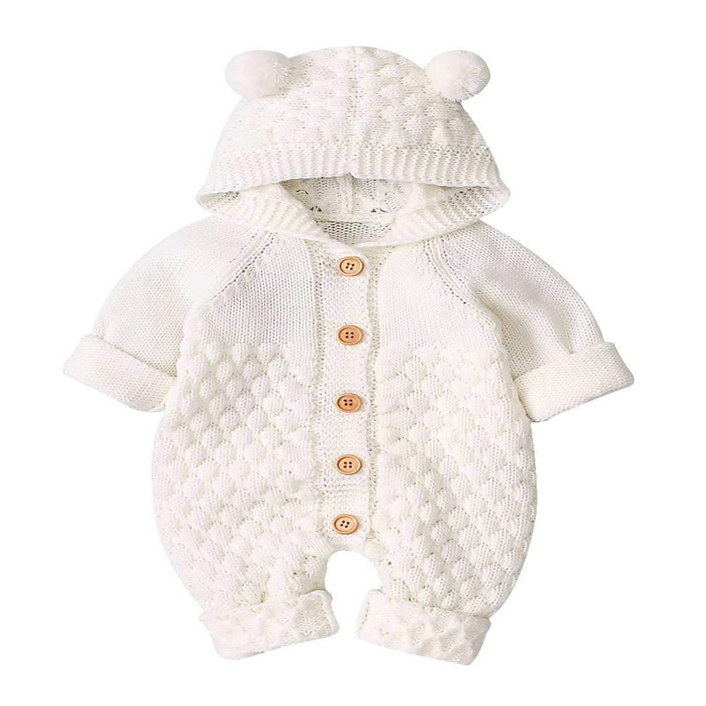 Click here for Generic Newborn Baby Boy Girls Bear Ear Knit Rompe... prices