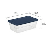 Sterilite Stackable 6 Quart Storage Box Container, Clear (30 Pack ...