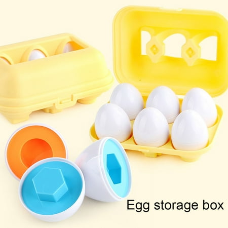 6piece Encouraging Shape Color Recognition Egg Toys Preschoolers Early ...
