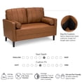 Bush Home Max 54W Loveseat in Buffed Camel Vegan Leather - Walmart.com