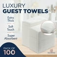 Displastible Disposable Linen-Feel Hand Towels, Cloth-Like Napkins, 100 ...