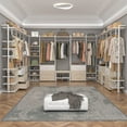 iSunirm 8 Foot Closet System with Storage, Wall Mounted Wardrobe Closet ...