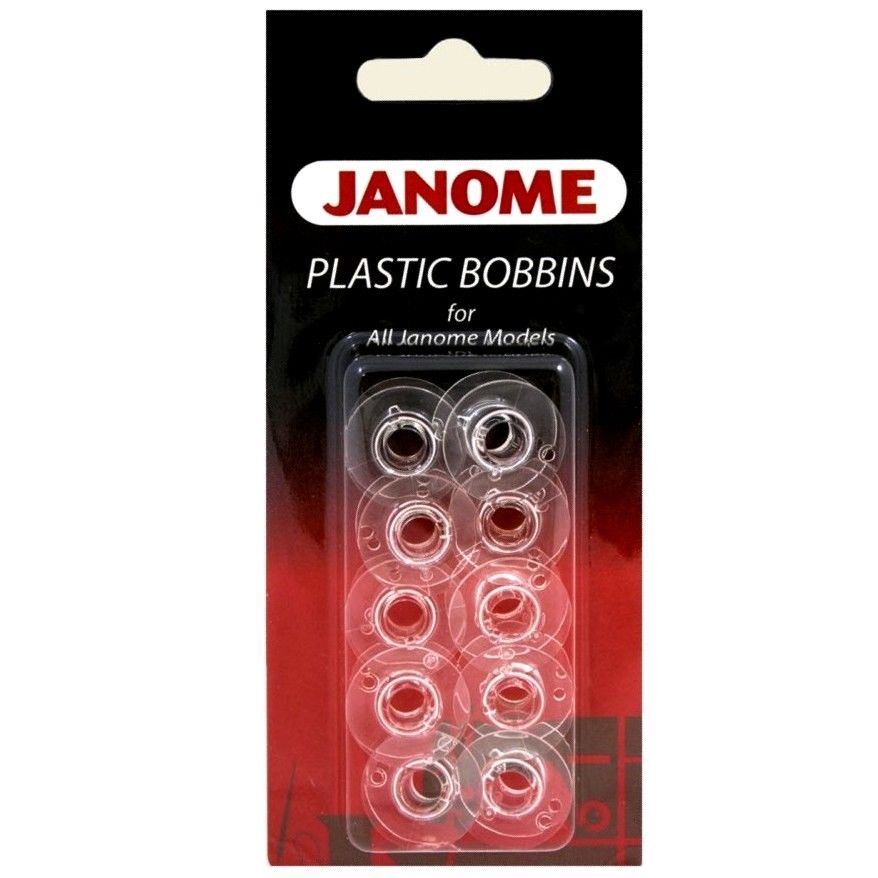 Janome Genuine 10 Pk. Plastic Bobbins #200122614 For All Janome ...
