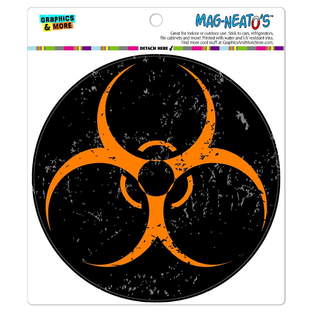 Biohazard Warning Symbol Orange Zombies - Circle MAG-NEATO'S(TM) Car ...