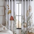 Cartoon Mushroom Blackout Curtains, Hand Painted Botanical Window ...