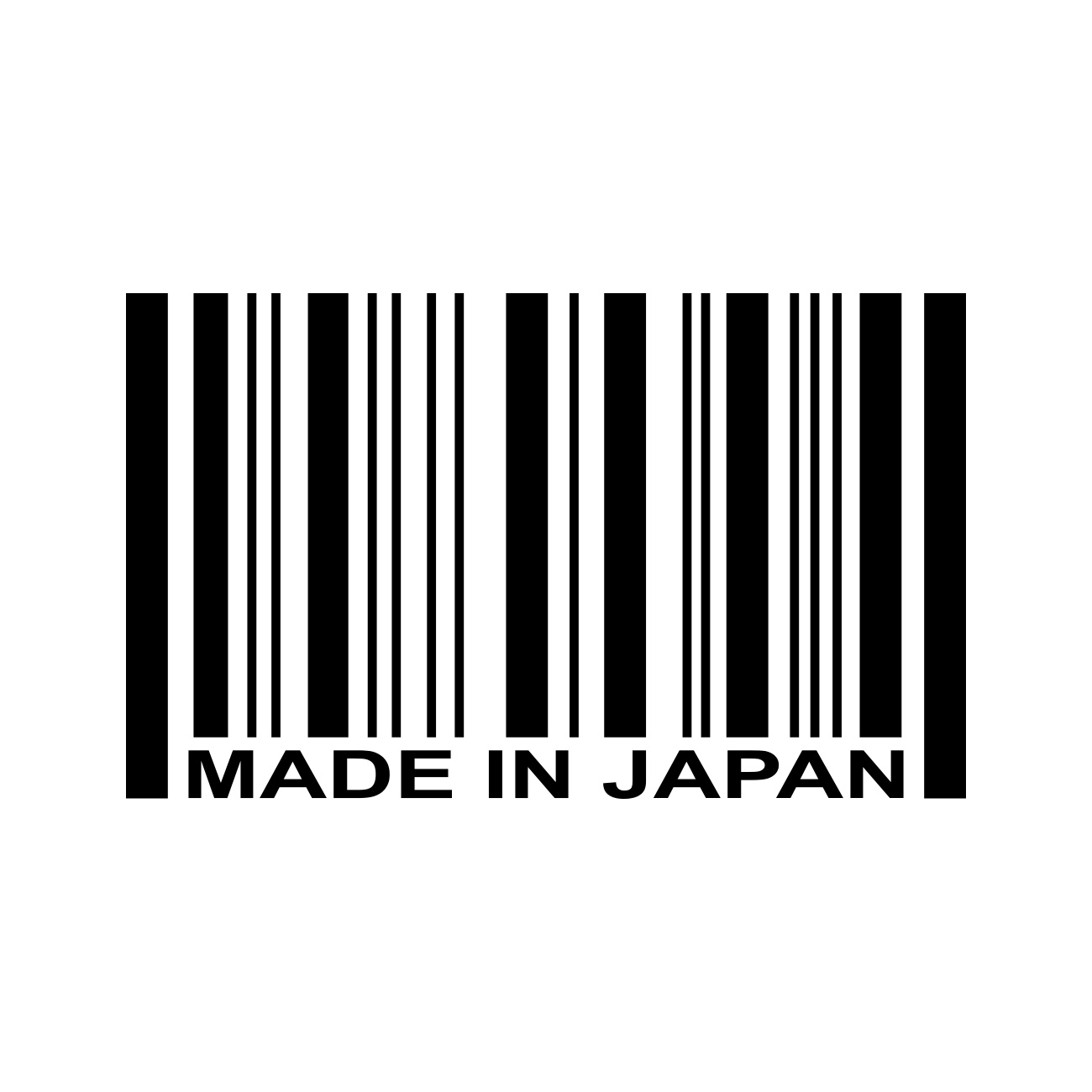 Made in Japan Barcode Sticker Decal Die Cut - Self Adhesive Vinyl ...