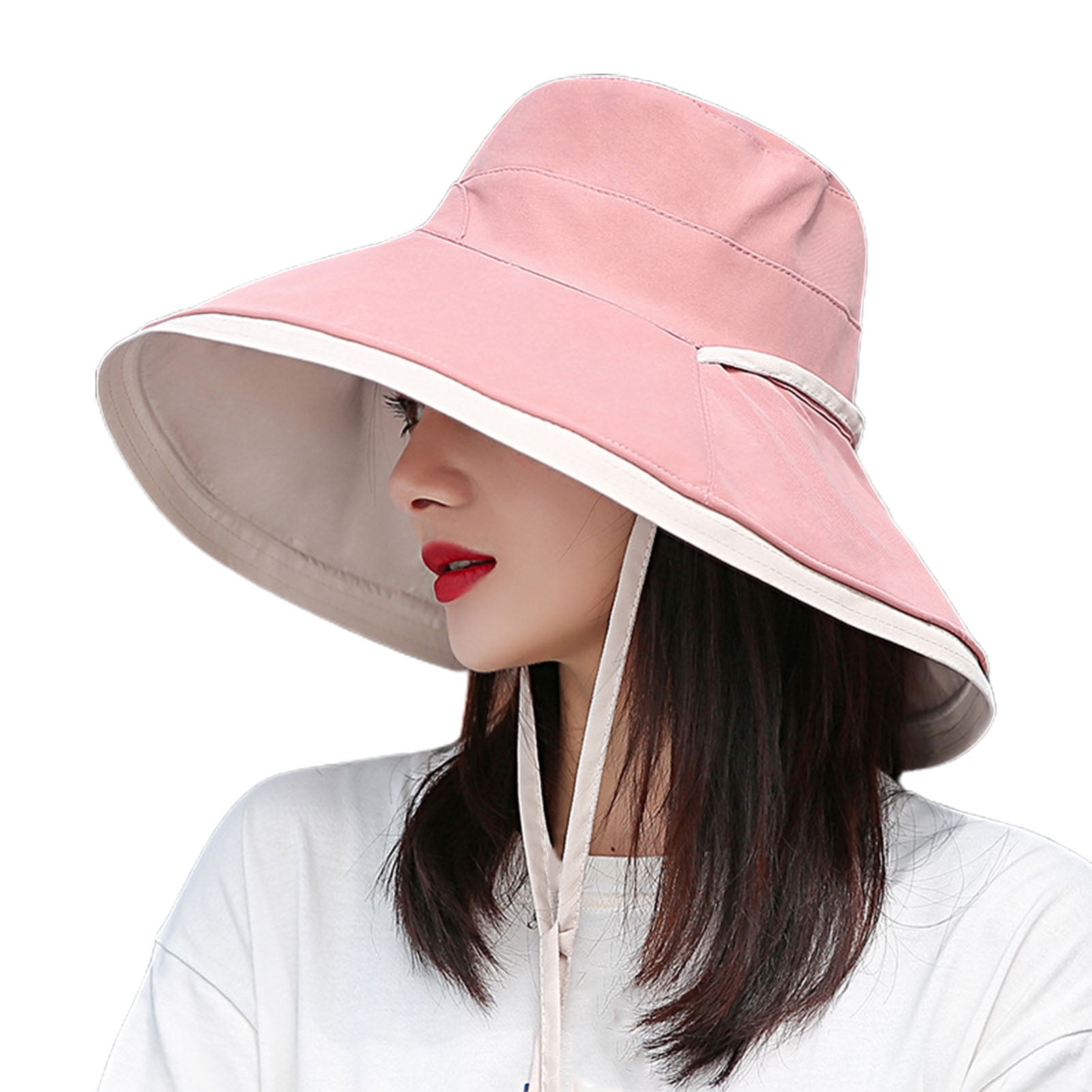 Womens Packable Reversible Bucket Hat Uv Sun Protection Large Brim