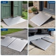 29 x 24 Inch Heavy Duty Aluminum Shed Ramp, 1500 LBS Capacity Anti Slip ...