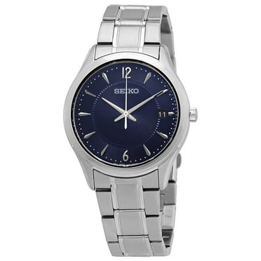 Seiko Essentials Quartz Men's Watch SUR432, Gray Dial, Gold-Tone Hands ...