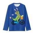 Angala Boys T Shirts Dinosaur Print Shirts Crew Neck Long Sleeve Summer ...