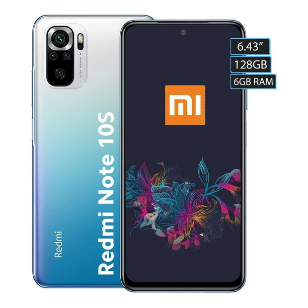 Smartphone Xiaomi Redmi Note 10S 128GB 6GB - Azul | Walmart en línea