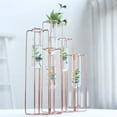 Efavormart Set of 5 - 15" Conjoined Rose Gold Geometric Metal Flower ...