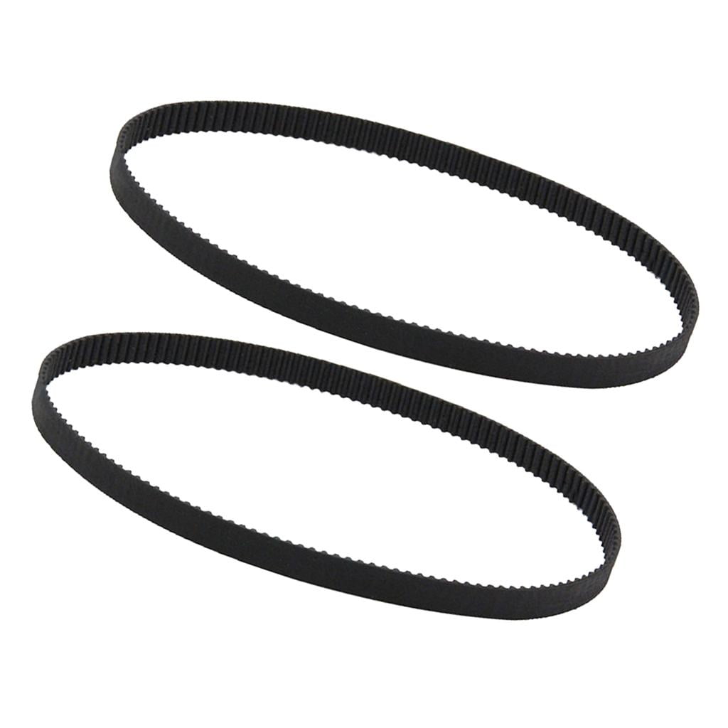 2pcs GT2-6mm Rubber Timing Belt Closed Loop Belts for 3D 200mm Black ...