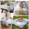 Blue Ocean Seahorse Jellyfish Table Cloth 60x60in, Waterproof Square ...