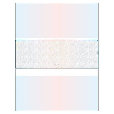 3000 Blue- Scallop Laser Check Stock, (Check At Bottom) Blank Laser ...