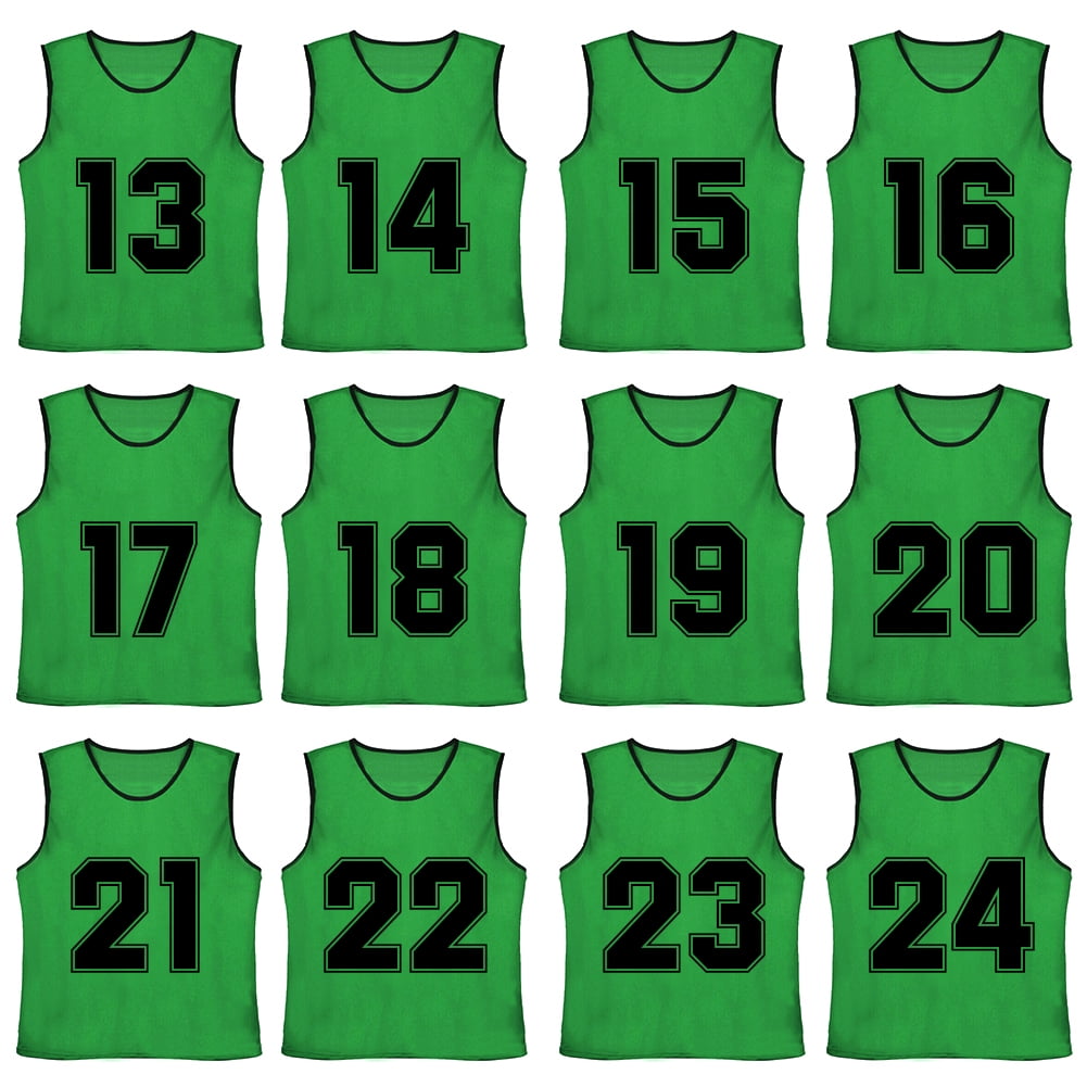 Toptie Numbered / Blank Scrimmage Team Practice Mesh Jerseys Vests ...