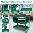 Seizeen Heavy Duty Rolling Tool Cart with 3 Tray, 1 Drawer, 1 Side Rack ...