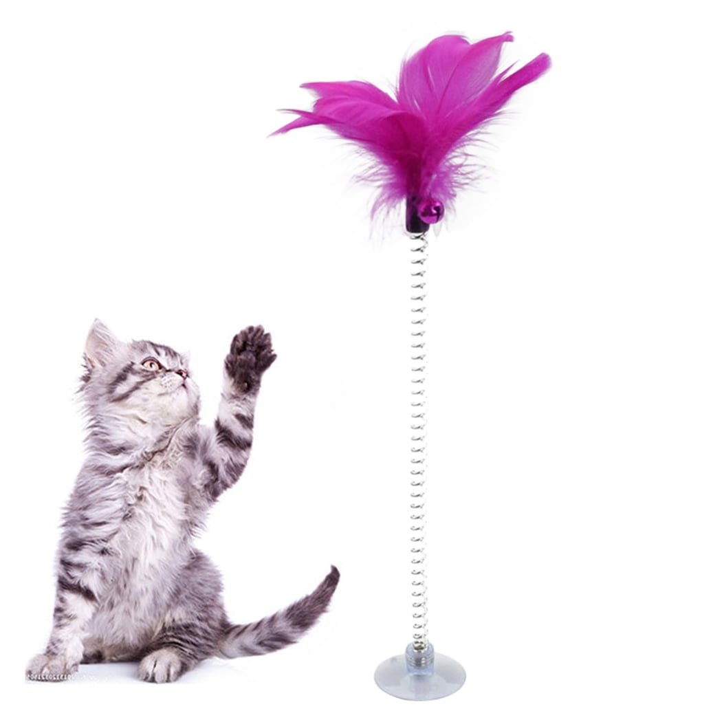 Click here for Nobrand Cat Teaser Suction Cup Spring Faux Feather... prices