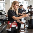 Black Red Patchwork Kitchen Restaurant Half Waist Apron, Modern ...