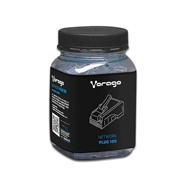 Plugs RJ-45 Cat5 UTP Vorago PLUG-100 Bote con 100 Piezas | Bodega ...