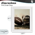 Stupell Industries Football Stand Alone White Framed Print Under Glass ...