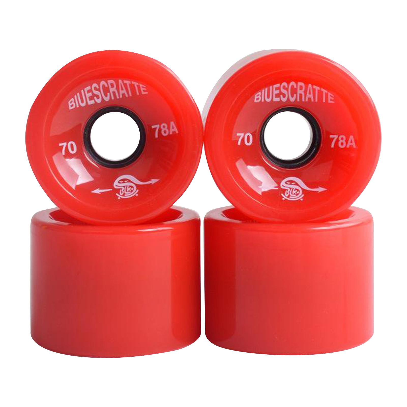 Ruedas de Monopatín Perfecl Estuc 4 Piezas 7 Cm de Espesor PU Rojo ...
