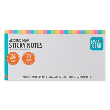 Post-it Full Stick Sticky Notes, 3x3 inches, Supernova Neons Collection ...