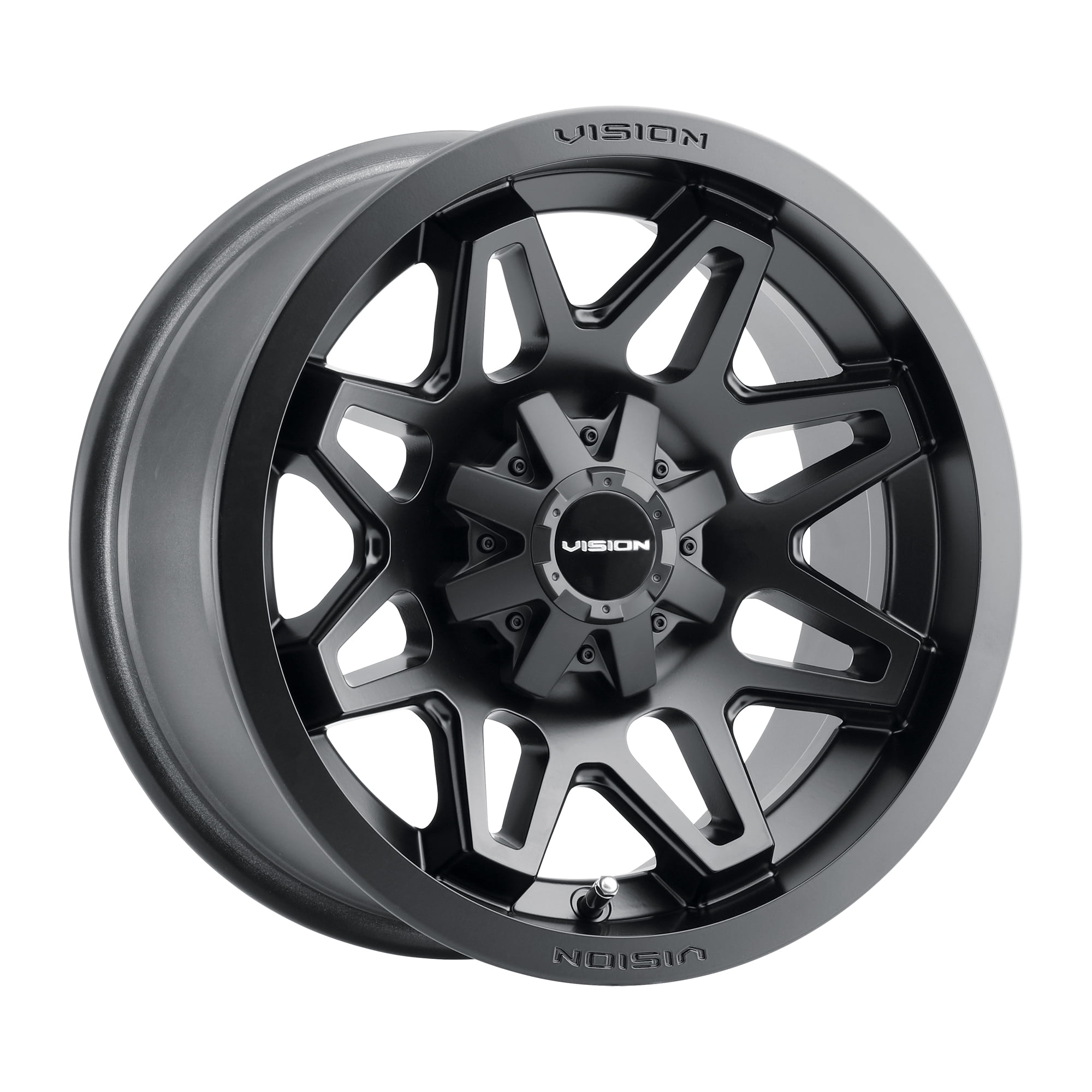 14x8 Vision 416 Se7en Matte Black UTV Wheel 4x137 (-10.2mm) - Walmart.com