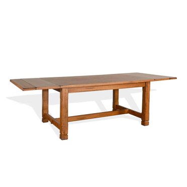 Sunny Designs Homestead 90" Wood Extension Dining Table in Tobacco Leaf ...
