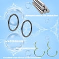 DESIGNICE 5 Pcs 20G 18G 16G Nose Rings Hoop Set 316L Surgical Steel ...
