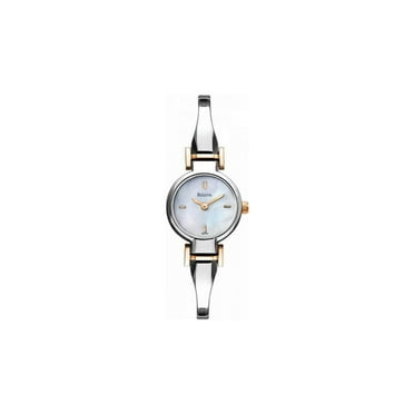 Bulova Women's Quartz Wrist Watch, Two Tone Stainless Steel with ...