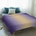 Dark Purple Yellow Gradient Fleece Throw Blanket Lightweight Minimalist ...