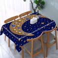 Chilfamy Gold Beaded Moon Rectangle Dining Tablecloth, Washable ...