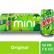 Pack of 2 - Mountain Dew Soda, Mini Cans, 7.5 Fl Oz (Pack Of 10 ...