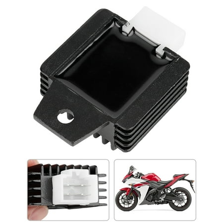 Motorcycle Regulator Rectifier, Black Stable Performance Sturdy Voltage ...