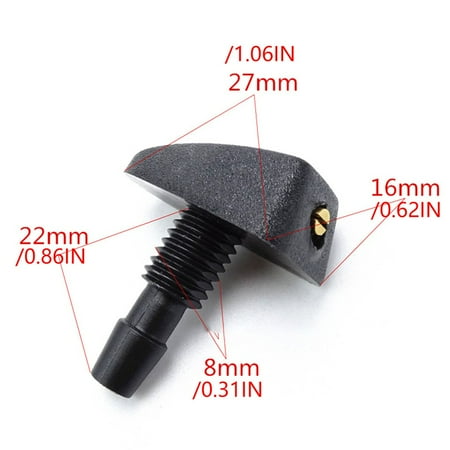 Car Windshield Washer Sprinkler Head Wiper Spout Cover Water Outlet ...