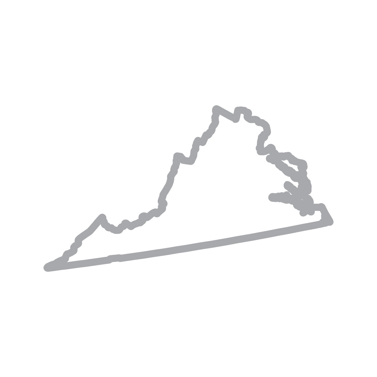 Virginia Outline Sticker Decal Die Cut - Self Adhesive Vinyl ...