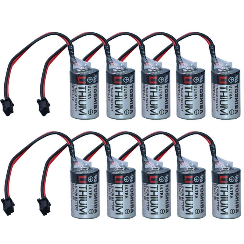 10-Pack JZSP-BA01 3.6V ER3V 1000mAh PLC Lithium Battery FOR Toshiba PLC ...