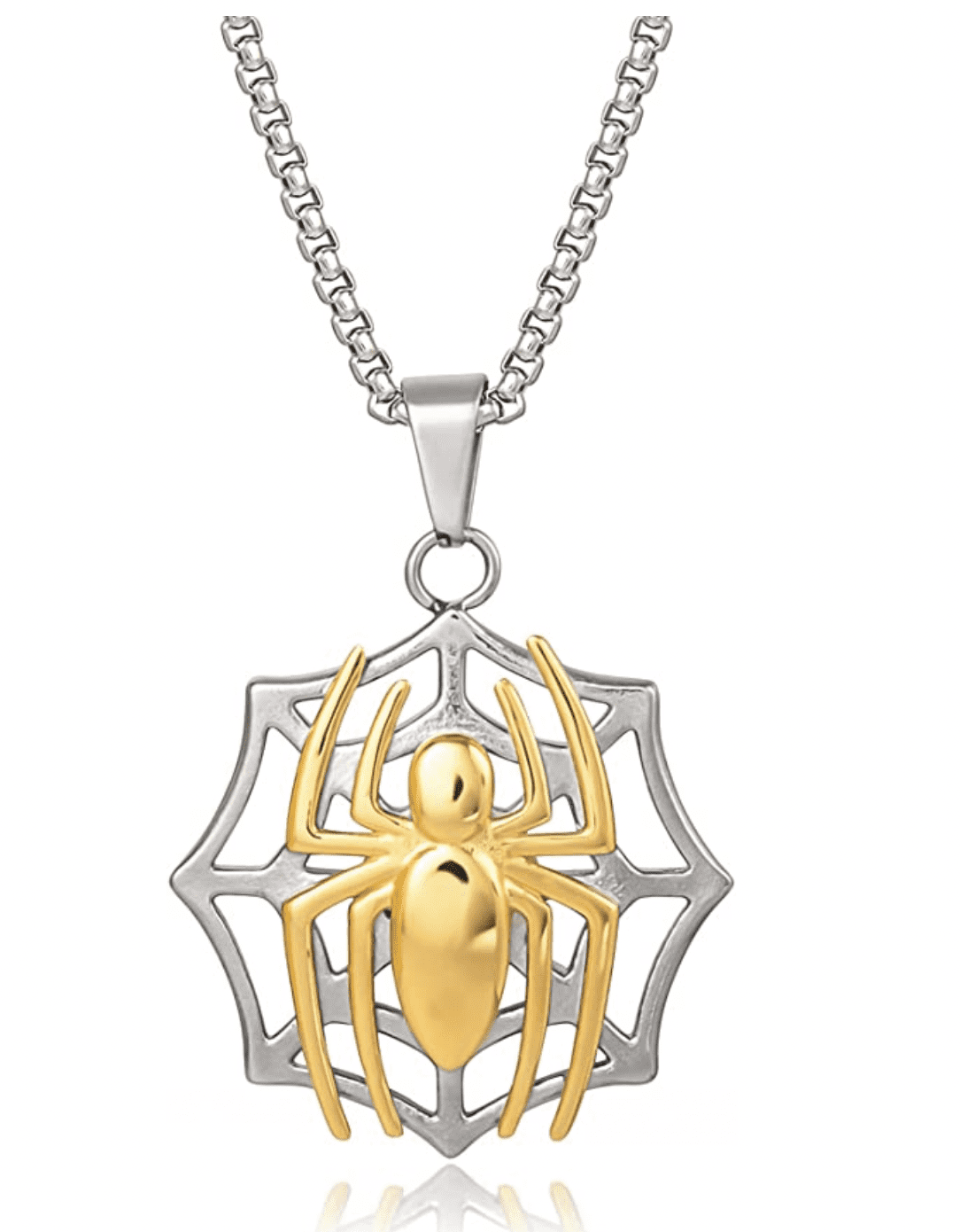 Marvel Spider-Man Spider-Web Logo Stainless Steel Pendant Necklace ...