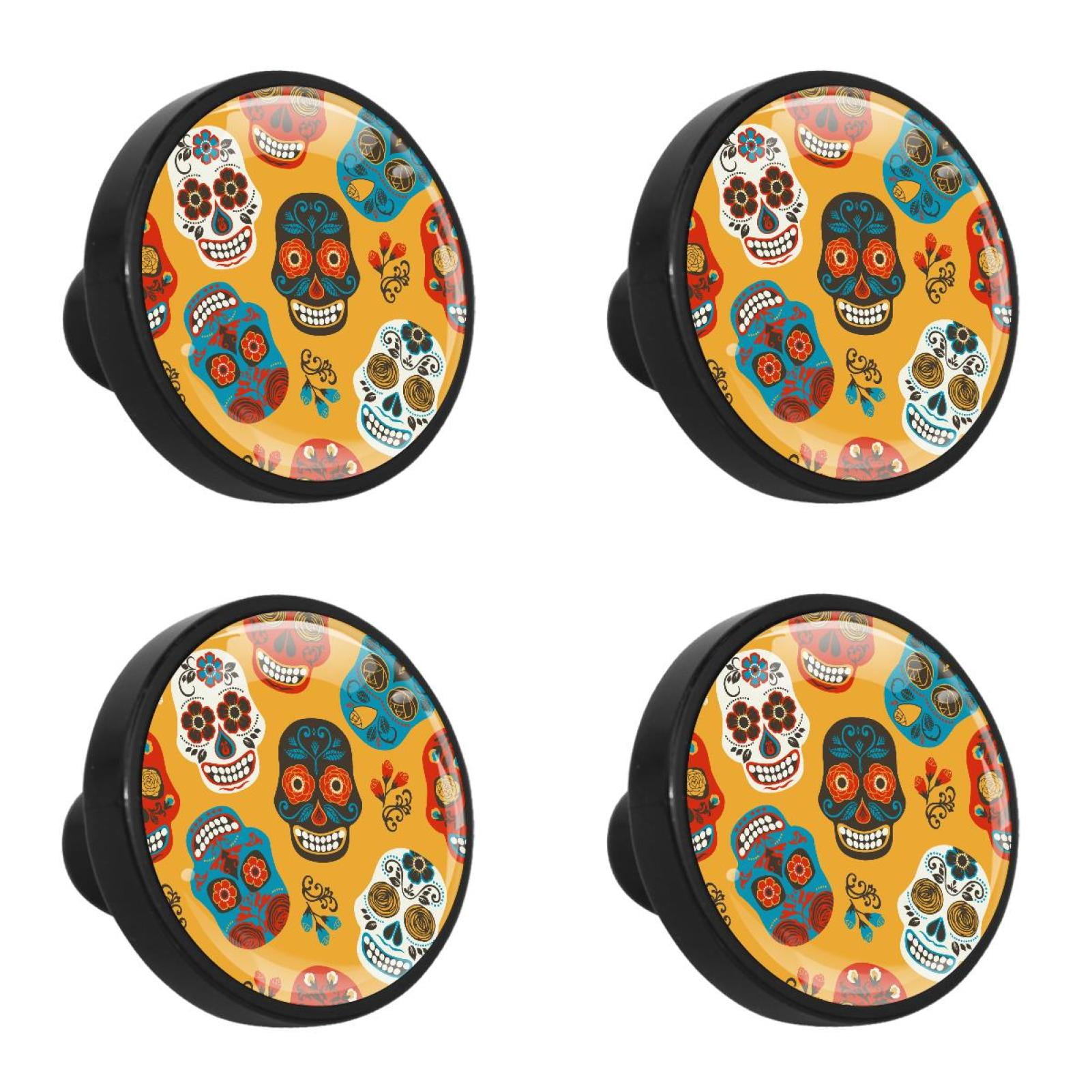 4 Pcs Skull Knobs for Kitchen Cabinet Cupboard Dresser Bookcase Drawer ...