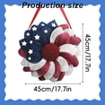 1PC Patriotic Sunflower Wreath, Red White Blue Star Decor, 4th of July ...
