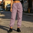Brqkzdu Cargo Pants for Womens Elastic Waist Drawstring Closure Lounge ...