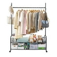 MONVANE Movable Metal Clothes Rack-Wheels, Heavy Duty, Portable, 2 ...