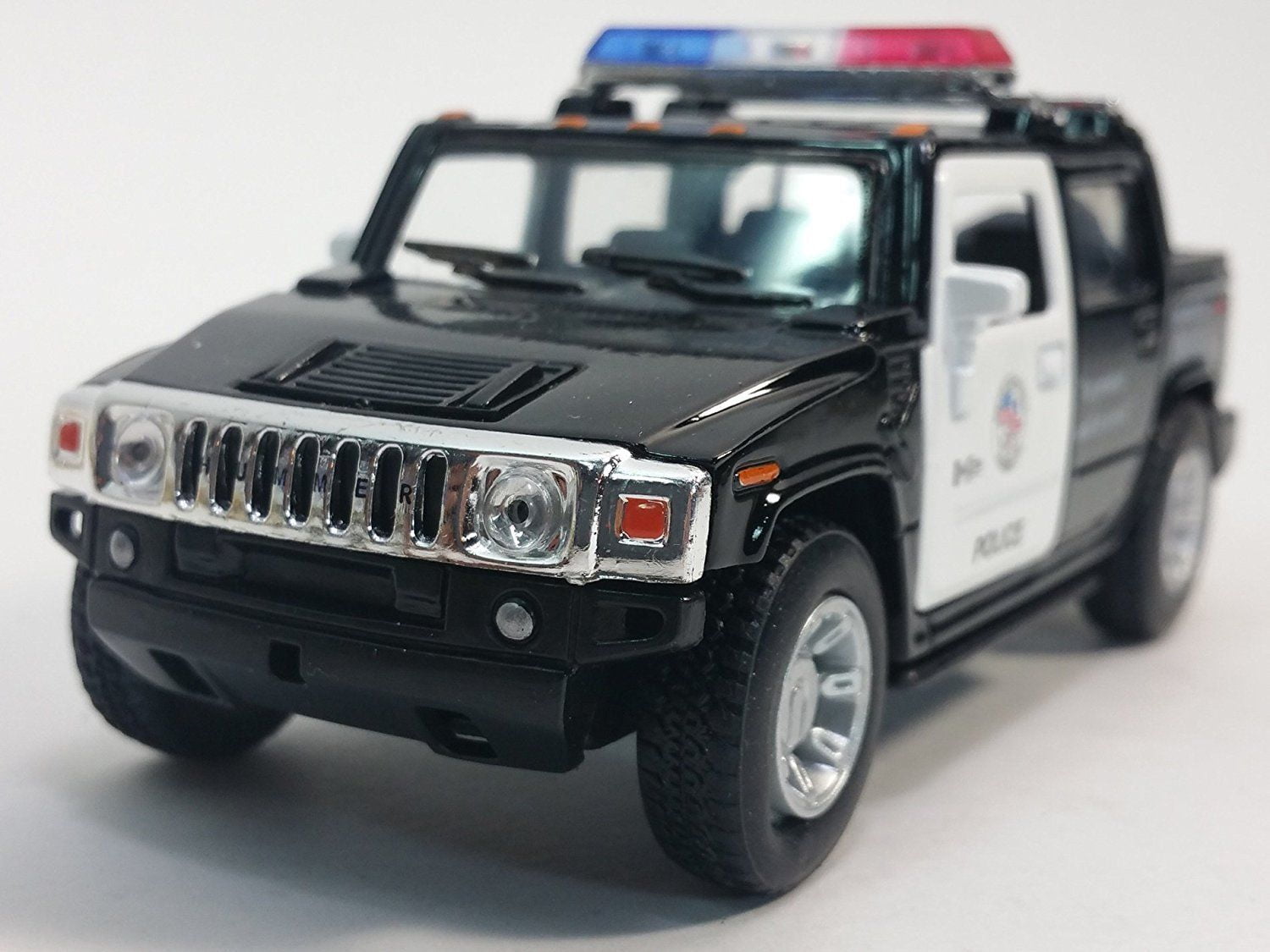5" Kinsmart 2005 Hummer H2 SUT Police Diecast Model Toy SUV Truck 1:40 ...