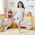 Black Firework Pattern Girls' Skirts A-Line Skirts with Under Dress ...