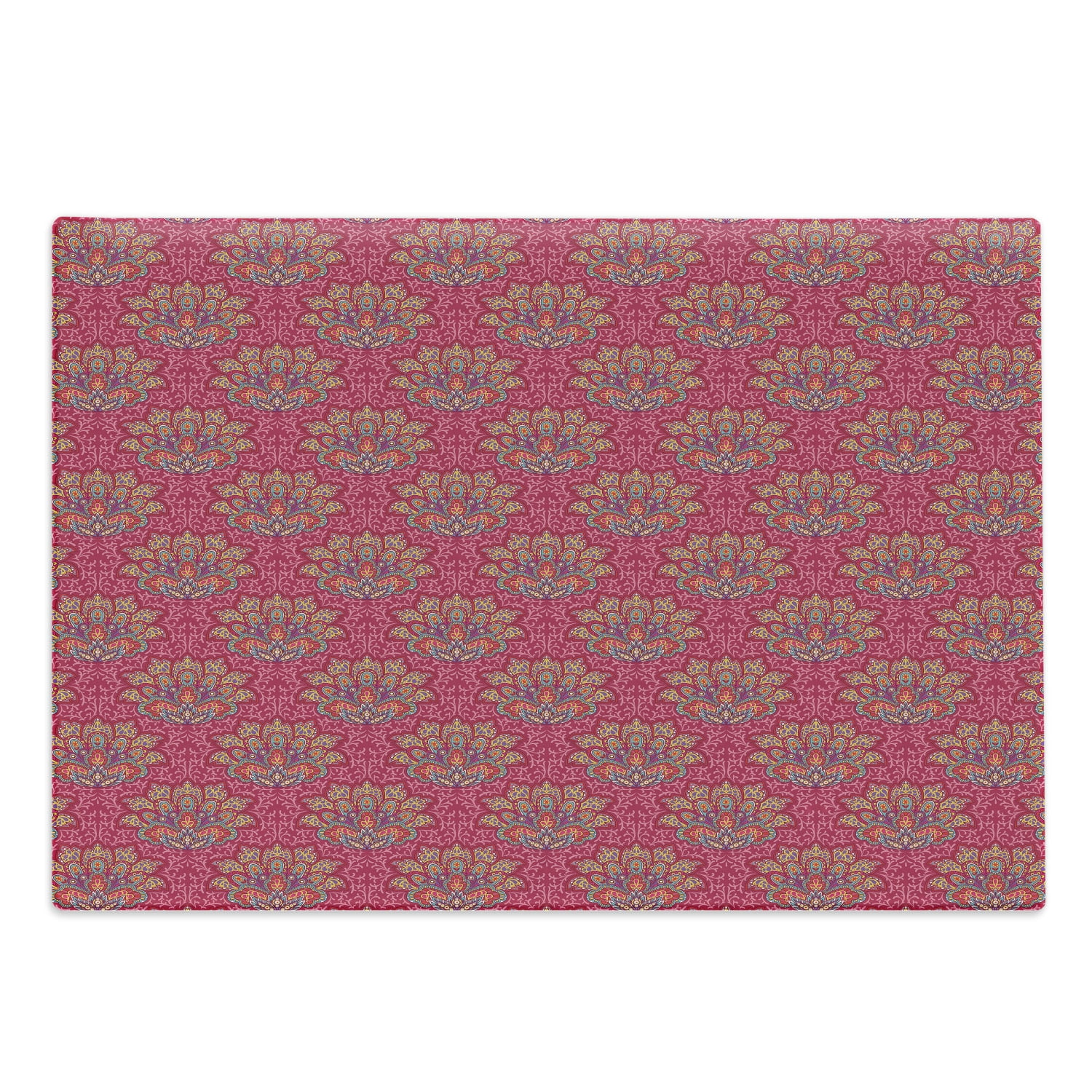 Lotus Cutting Board, Colorful Flower of South with Paisley and Daisy ...