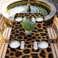 Fashion Wild Animal Fitted Rectangle Tablecloth 32" x 96" Vintage Brown ...