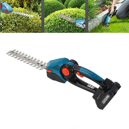 Cordless Hedge Trimmer with 1.5Ah Rechargeable Battery, Handheld ...