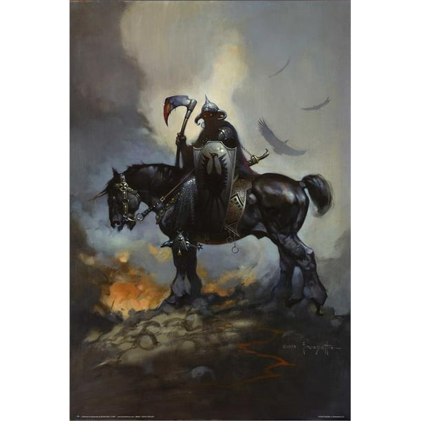 Death Dealer By: Frank Frazetta Poster 24in x 36in - Walmart.com ...